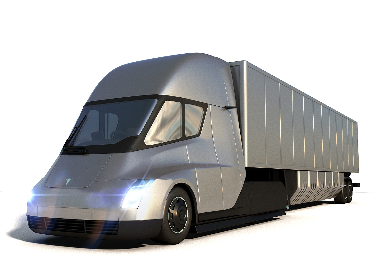 3D tesla semi truck model - TurboSquid 1244096
