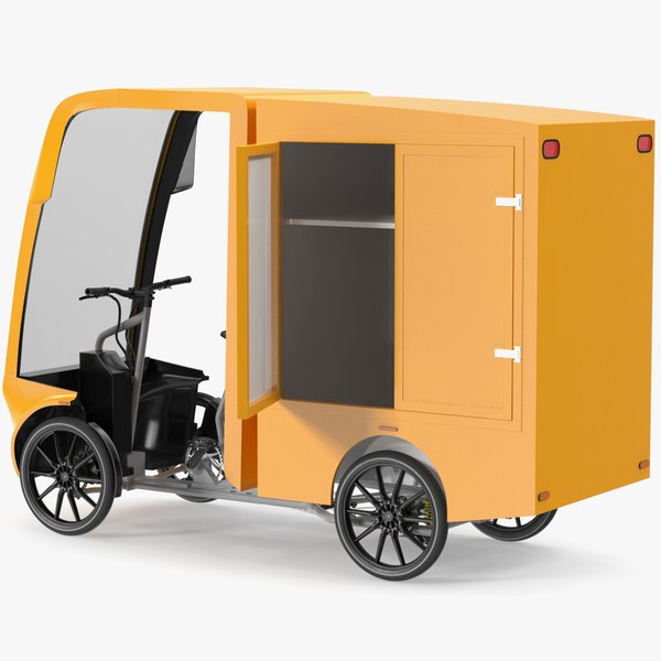 3D модель Электрический грузовой велосипед EAV DHL, оснащенный для Maya ...
