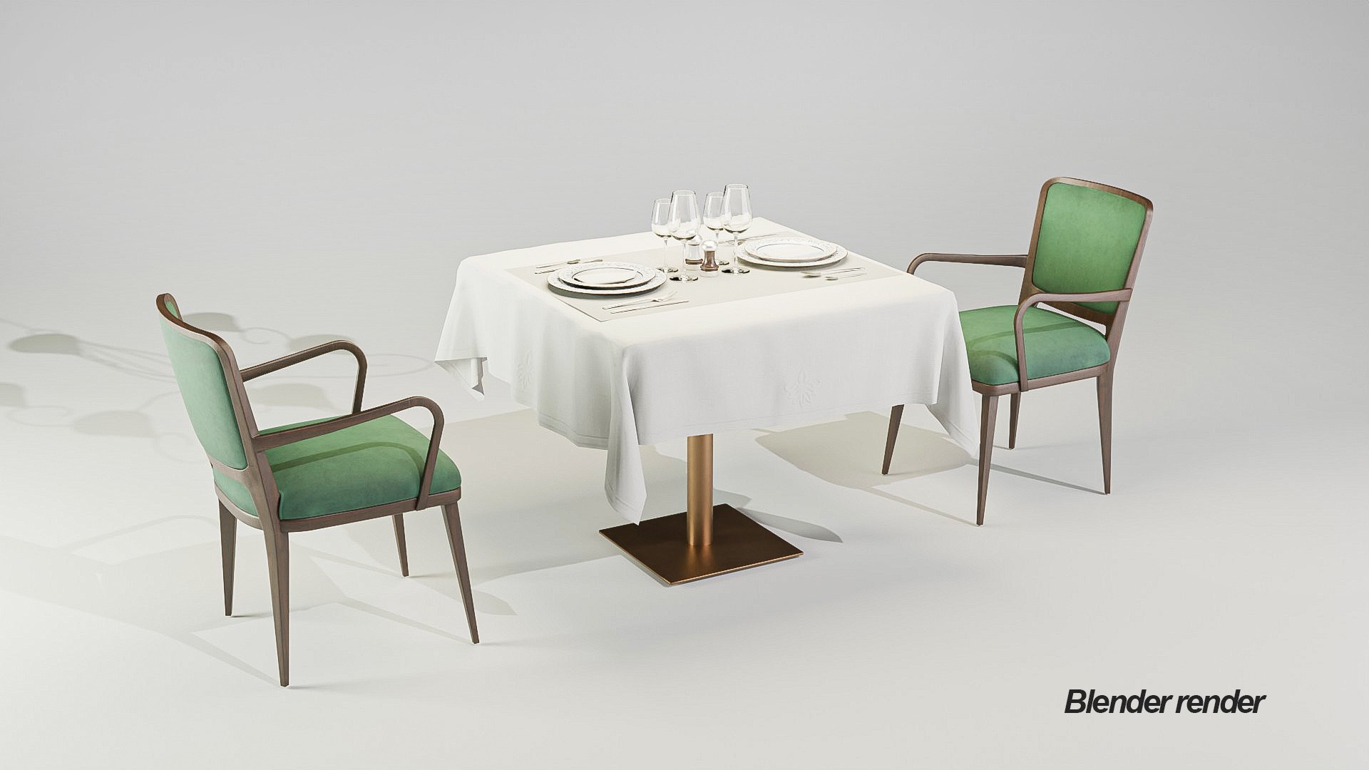 3D Classic Restaurant Table Style Vray Model - TurboSquid 2209498