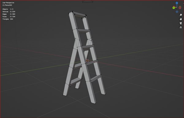 modelo 3d 3D folding ladder icon - TurboSquid 2045316