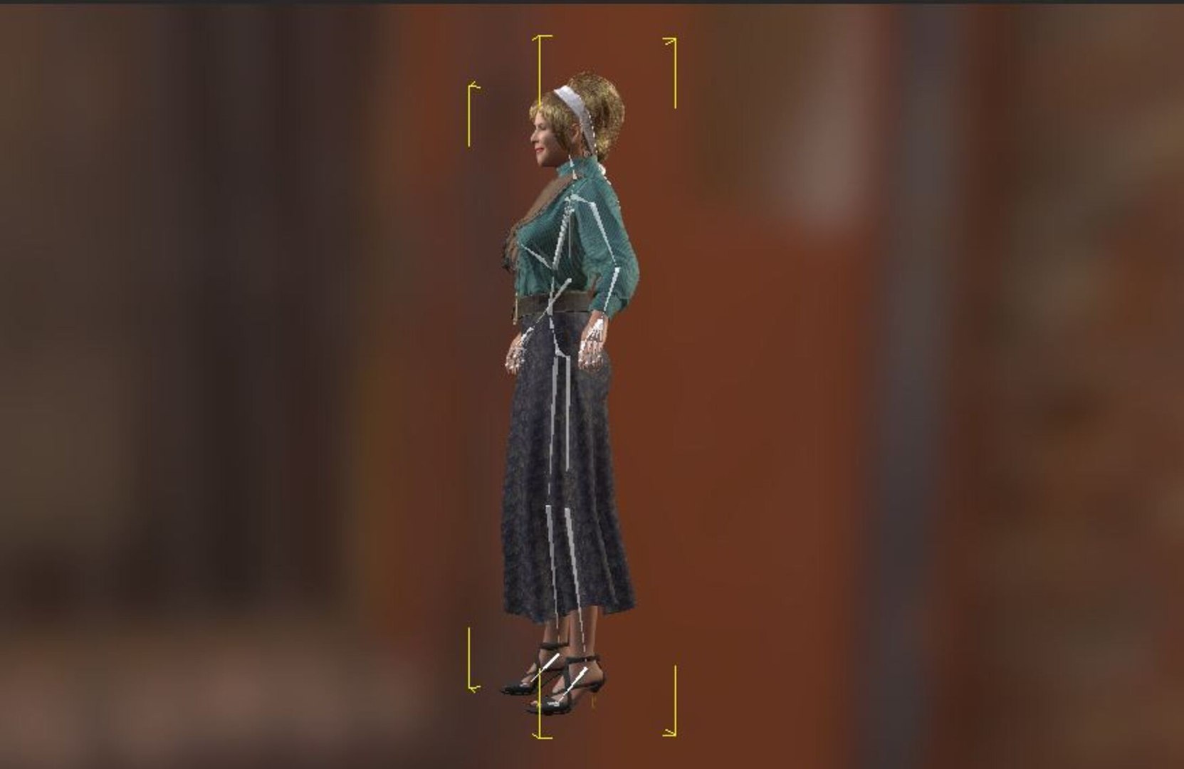 3D English Woman With Cloths - TurboSquid 1959067