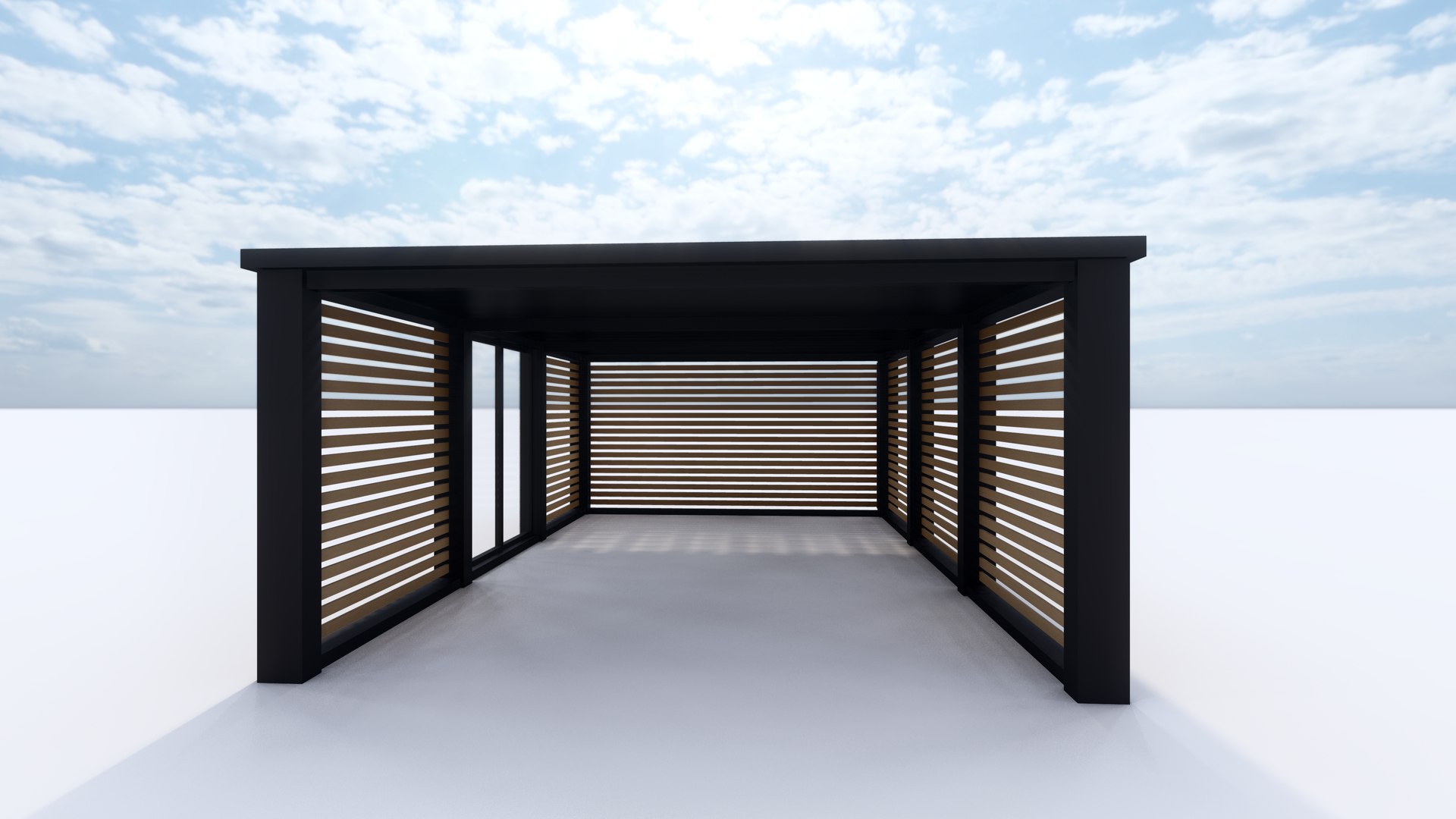 Modern Carport 3D Model - TurboSquid 2208759