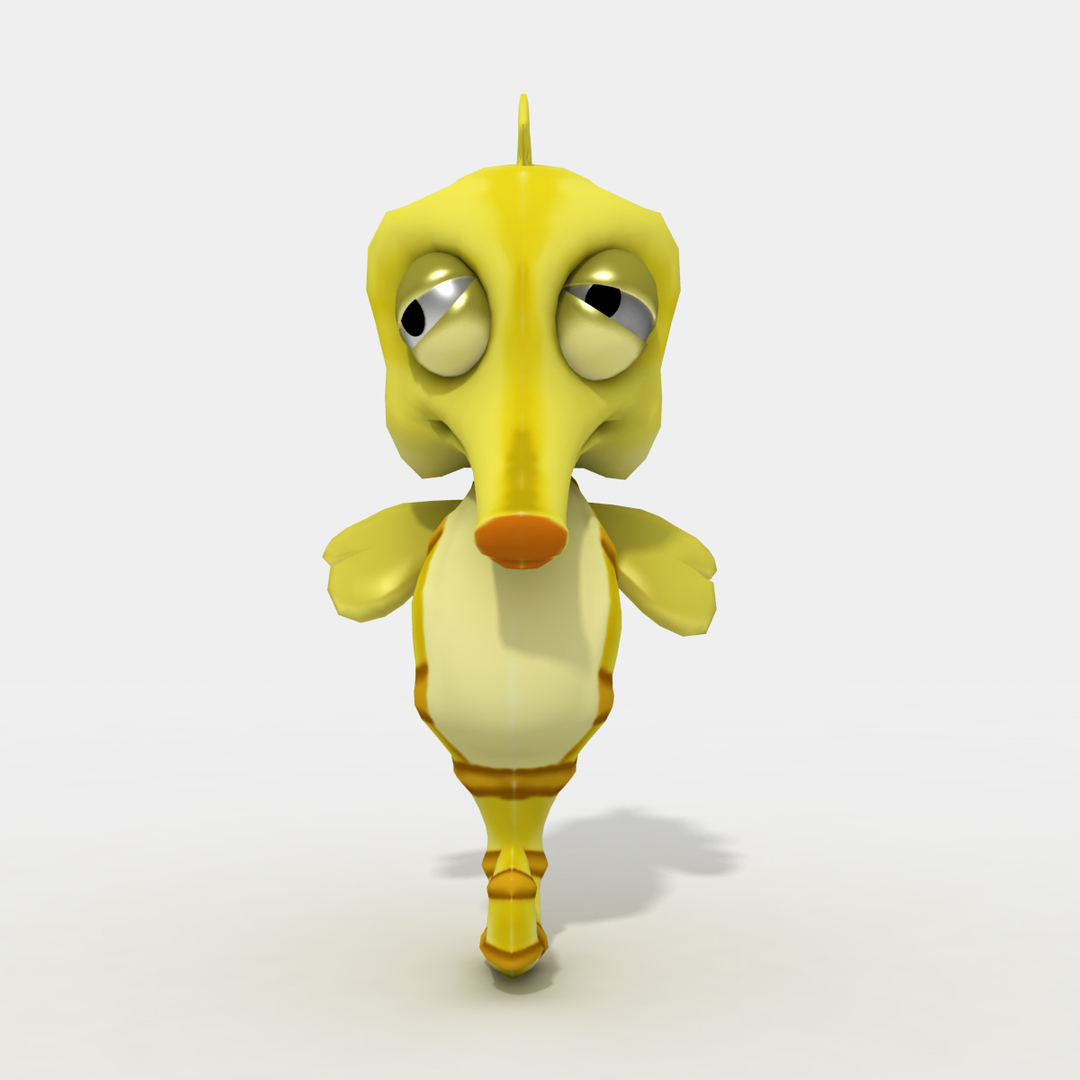 Swimming Seahorse Animation 3d Model