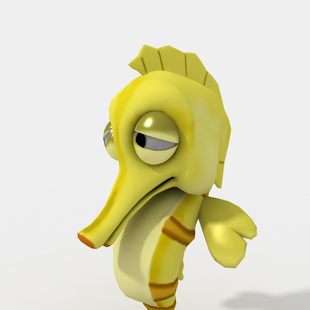 Swimming Seahorse Animation 3d Model