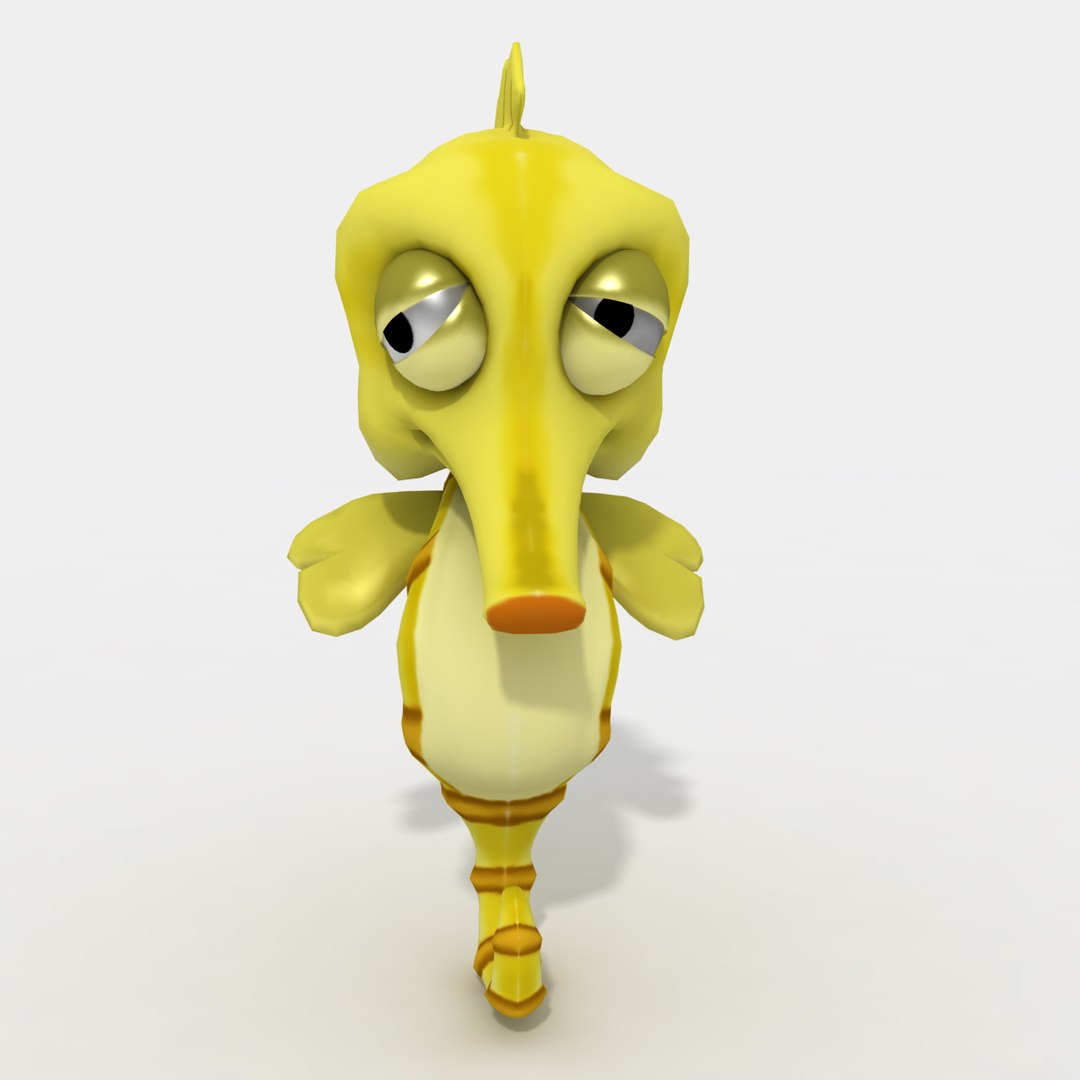 Swimming Seahorse Animation 3d Model