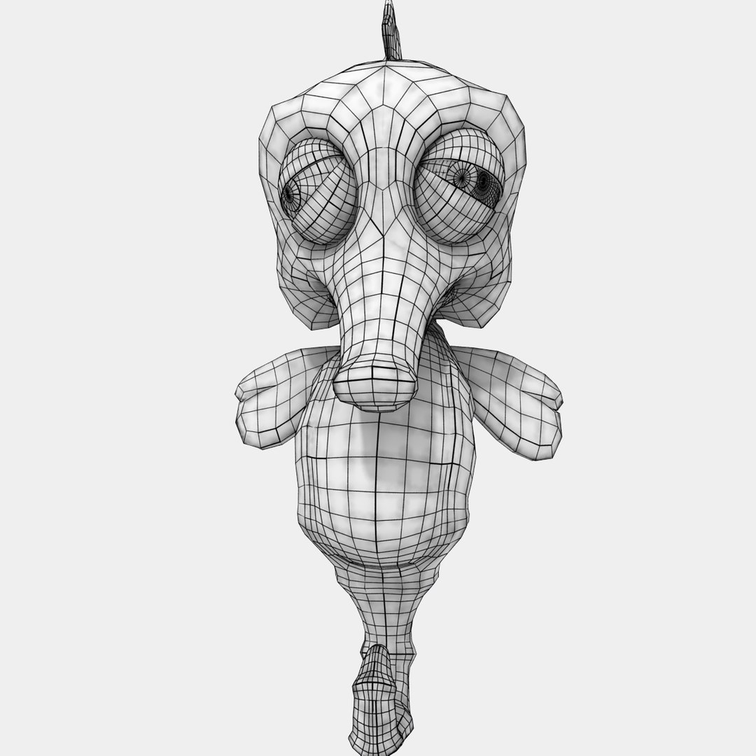 Swimming Seahorse Animation 3d Model