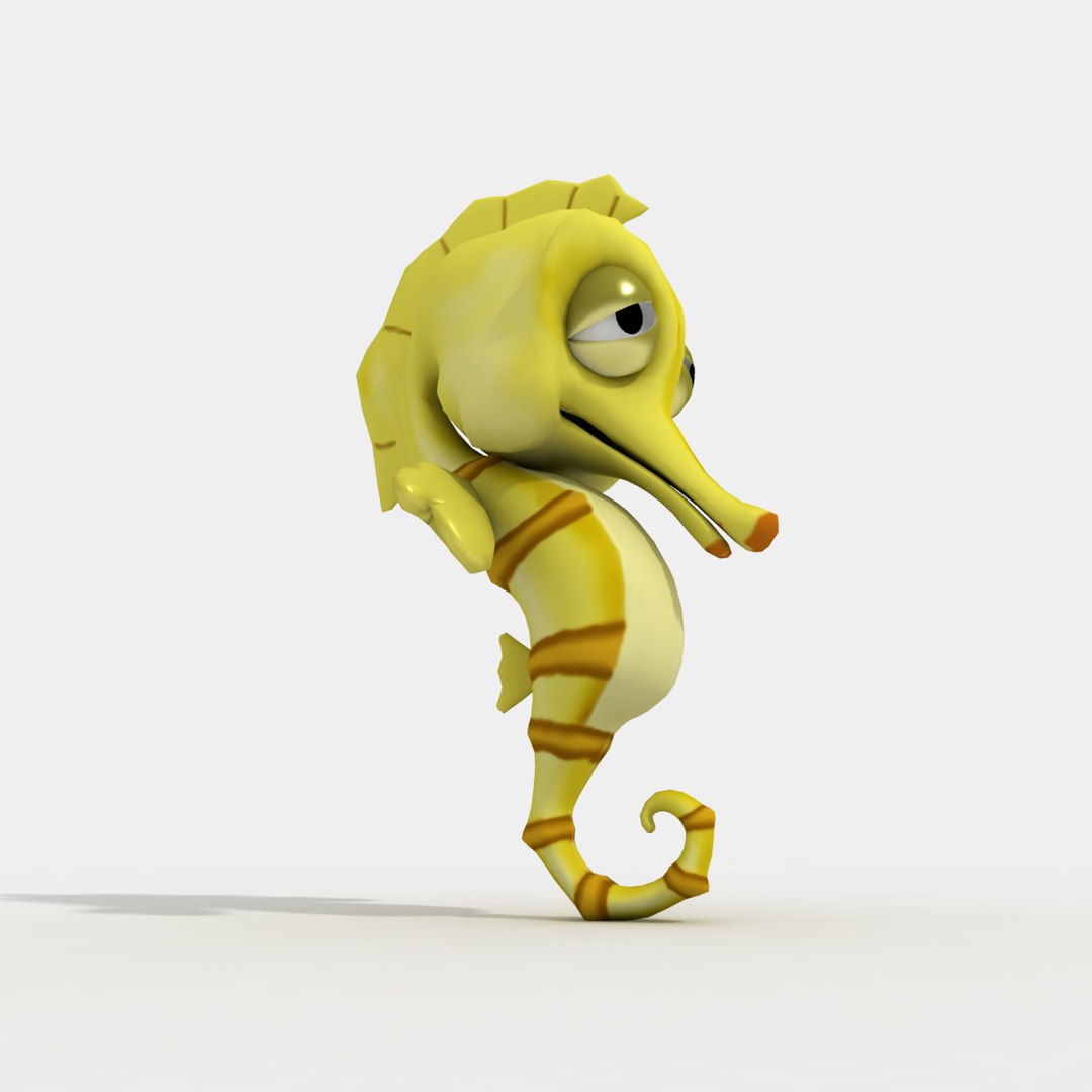 Swimming Seahorse Animation 3d Model