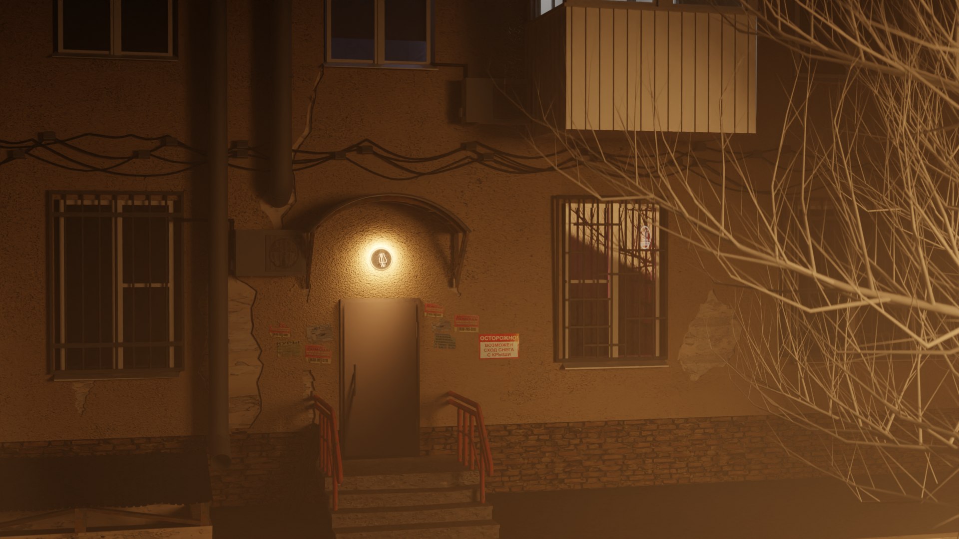 Stalinka Russian Entrance 3D Model - TurboSquid 2193691