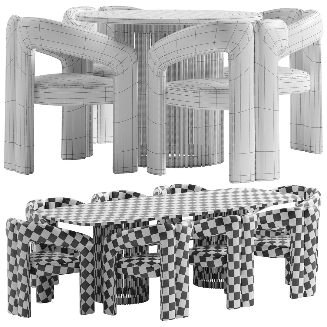 Fulu Chair And Ogma Table 3D Model - TurboSquid 2392136