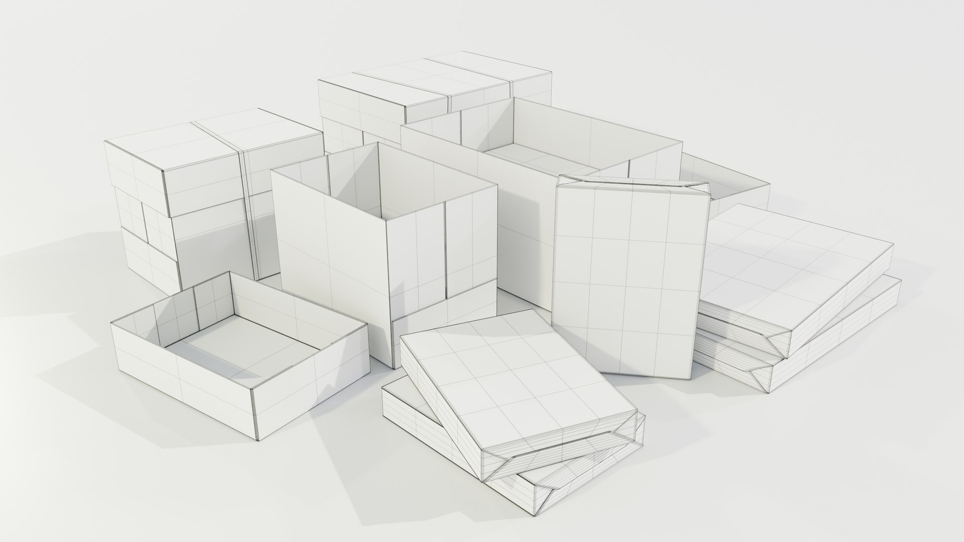 Paper Boxes 3D - TurboSquid 2260963