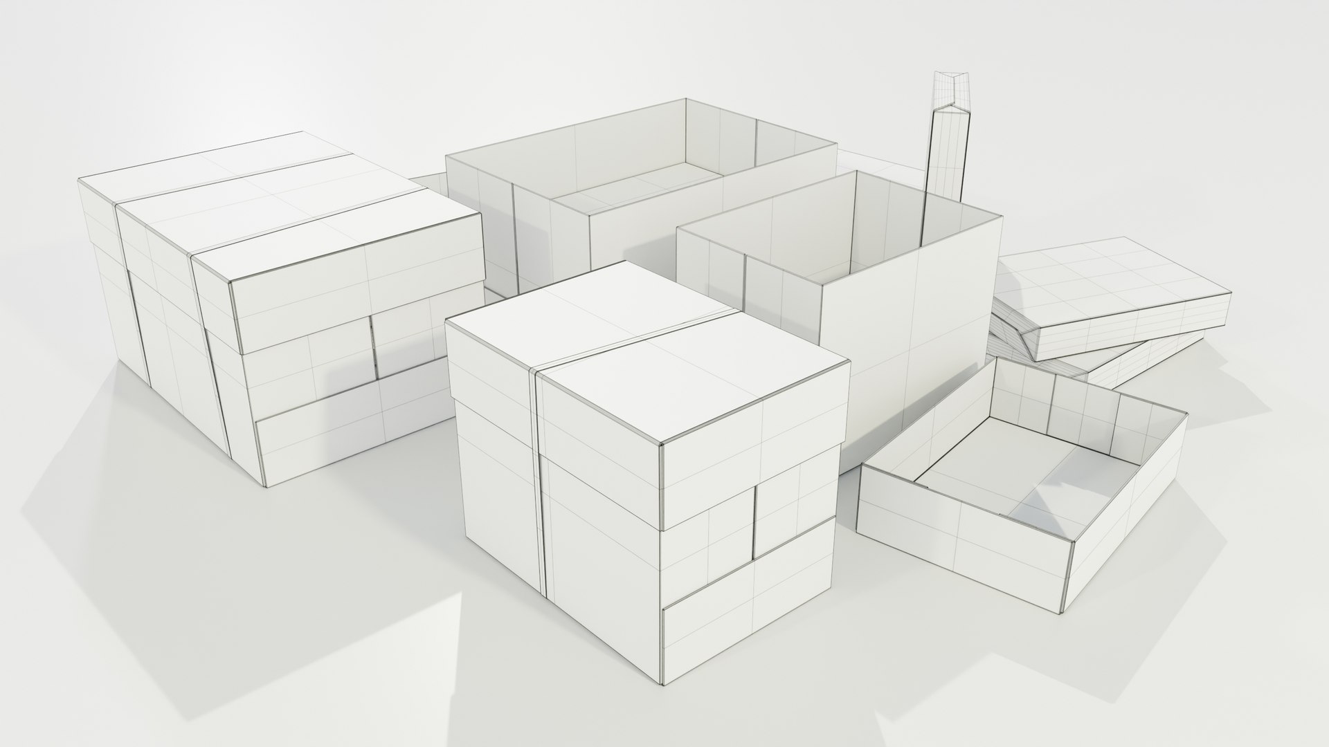 Paper Boxes 3D - TurboSquid 2260963