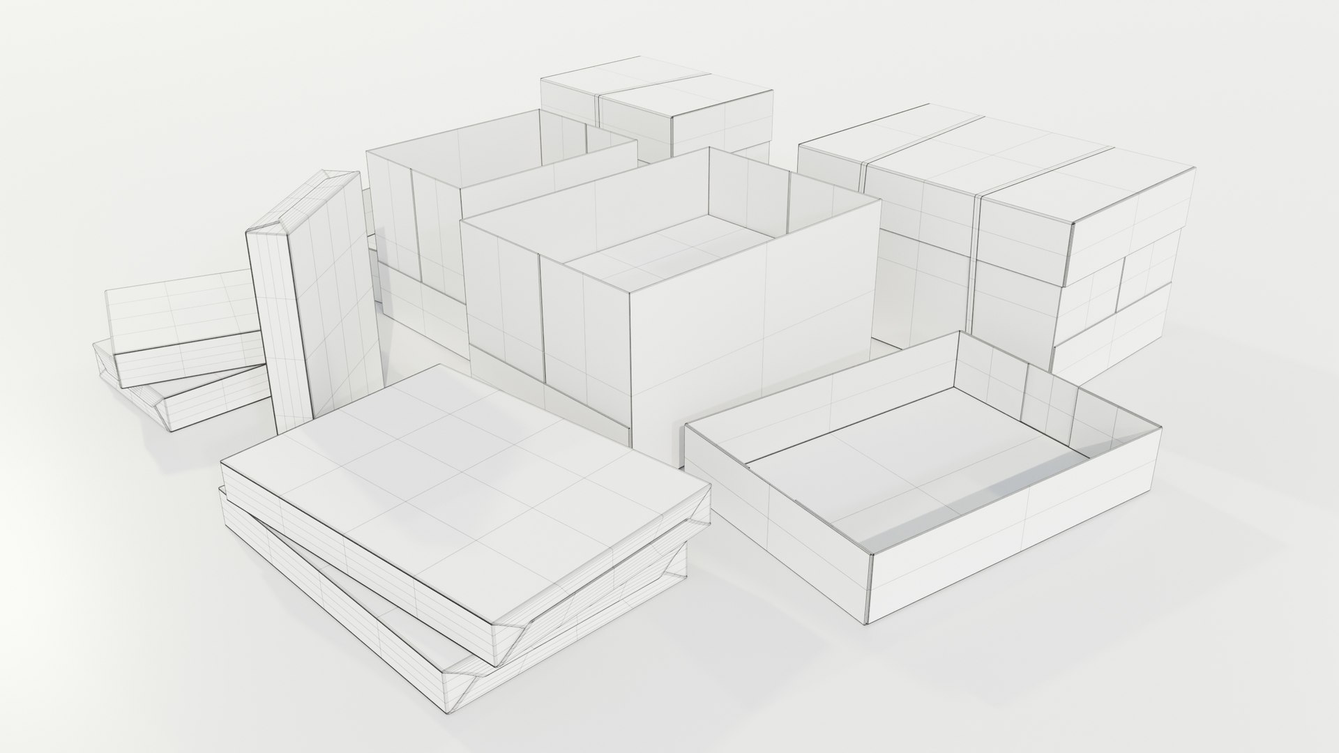 Paper Boxes 3D - TurboSquid 2260963
