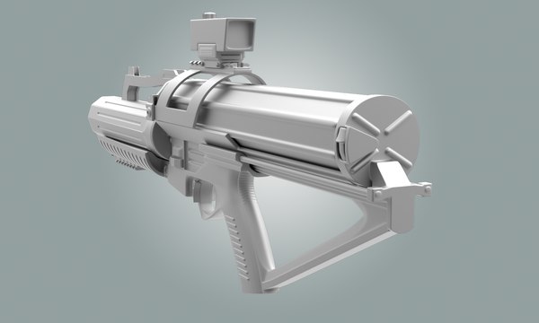 rifle minigun 3d model