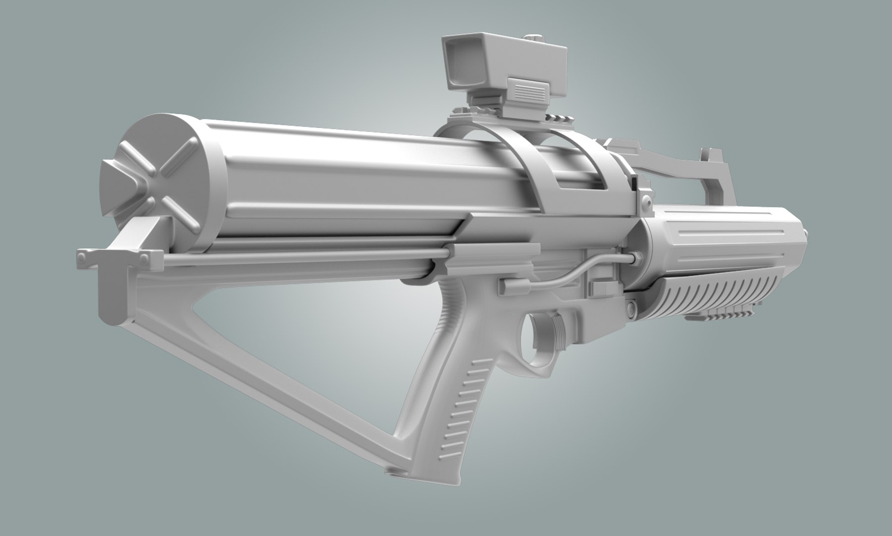 Rifle Minigun 3d Model