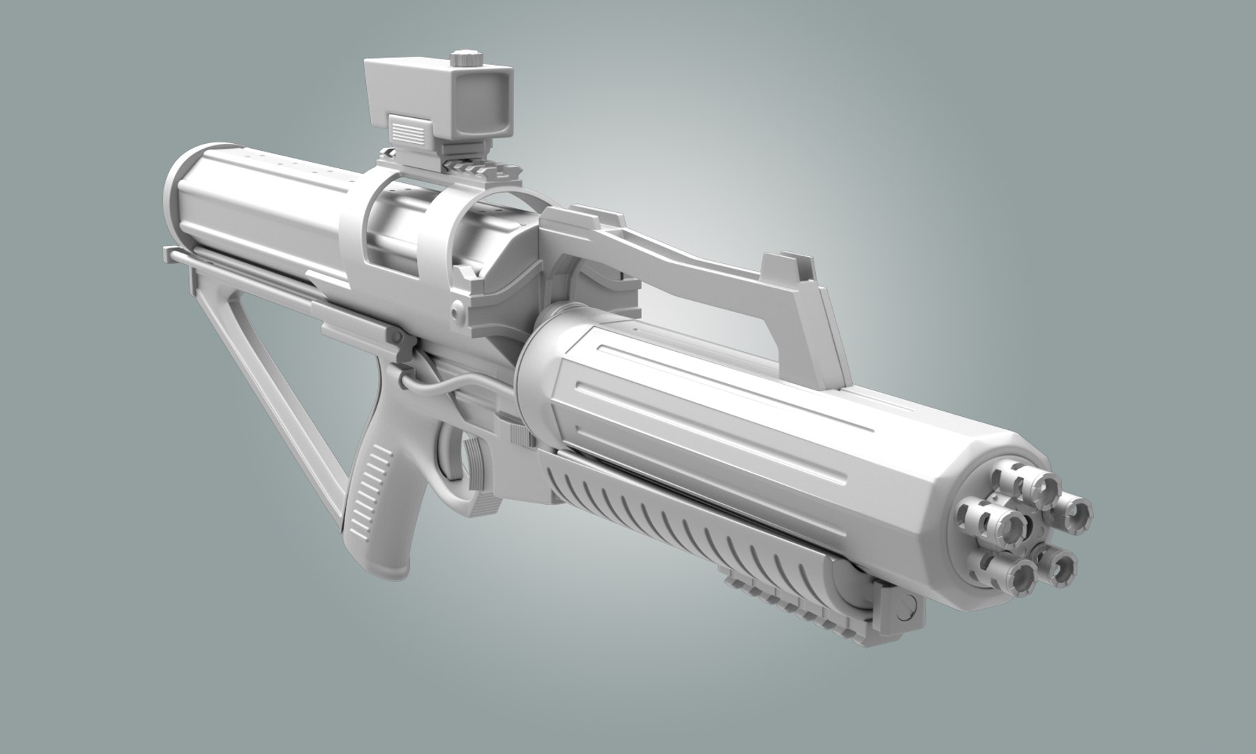 Rifle Minigun 3d Model