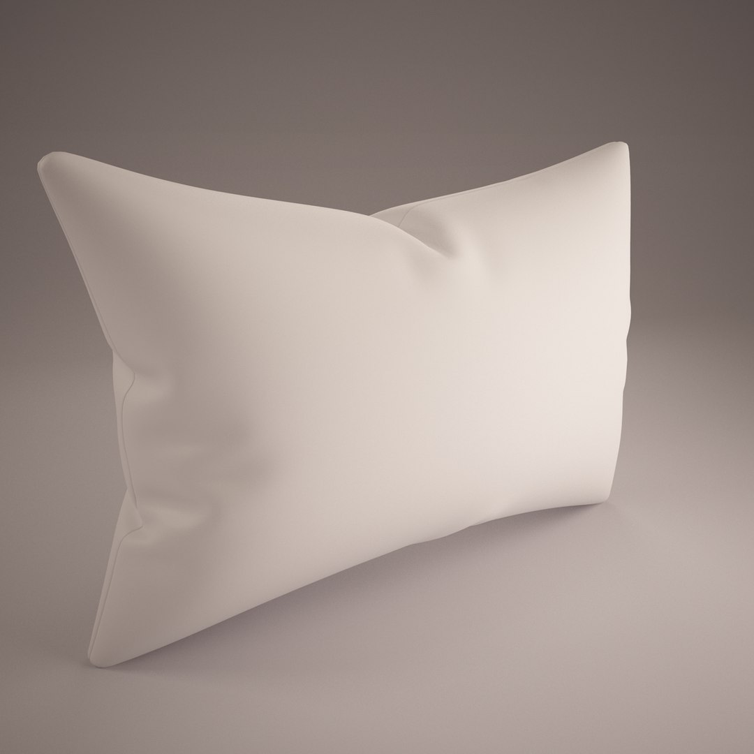 3d white pillow 50x70cm model