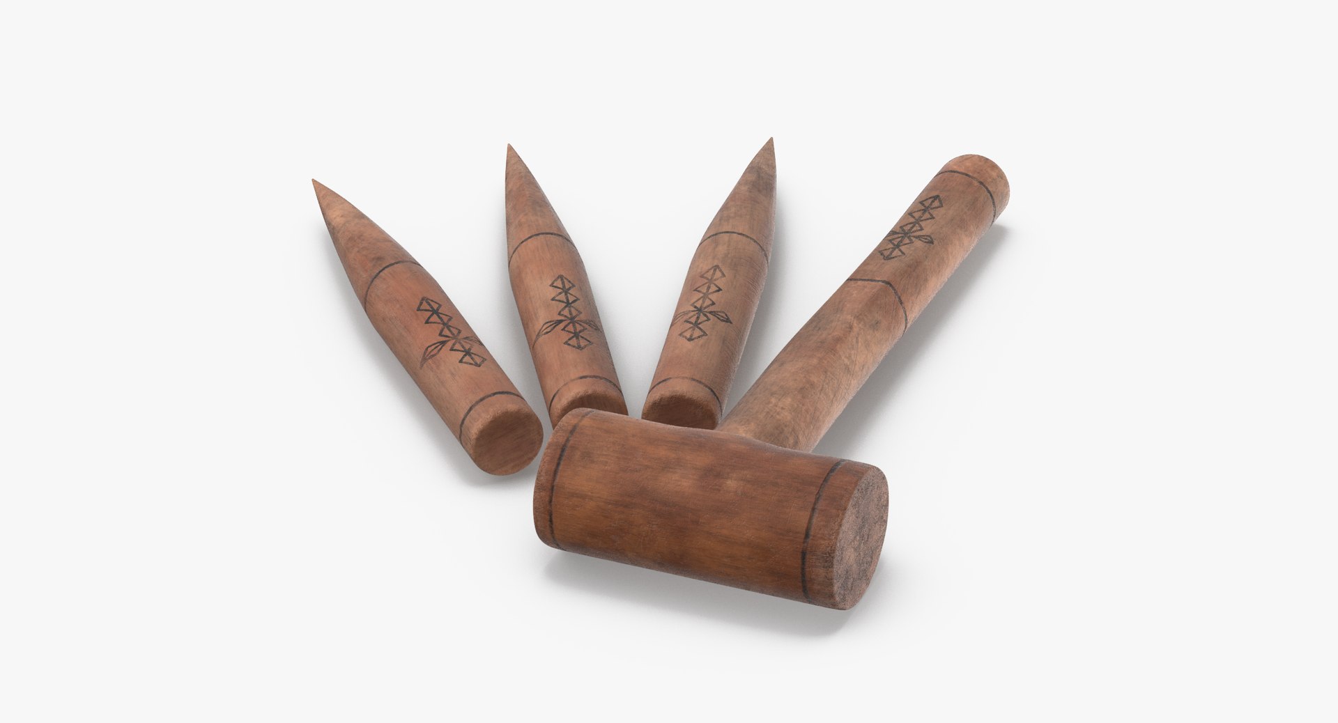 3d Wooden Mallet Stakes