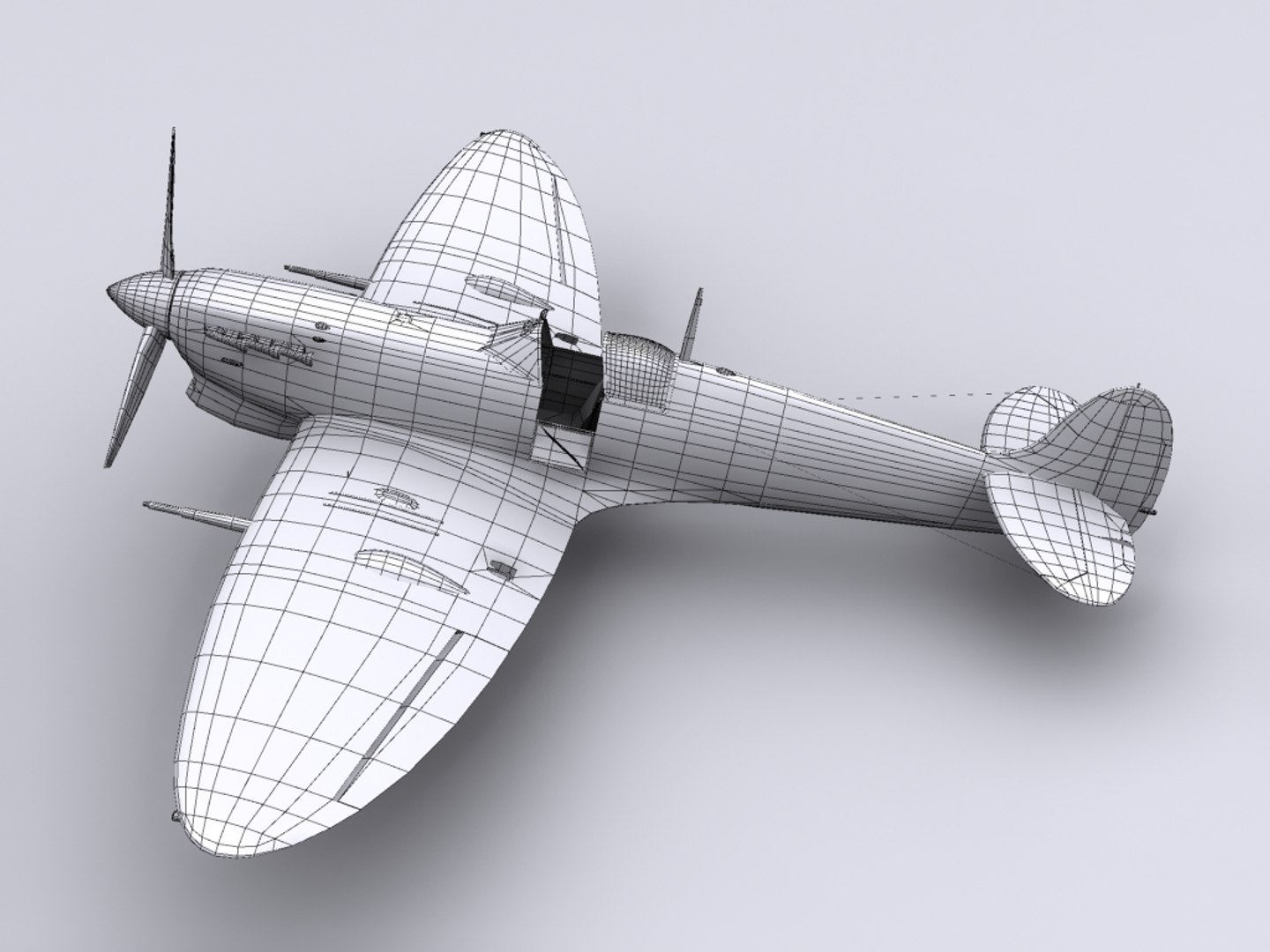 Supermarine Spitfire Fighter 4th 3d Model