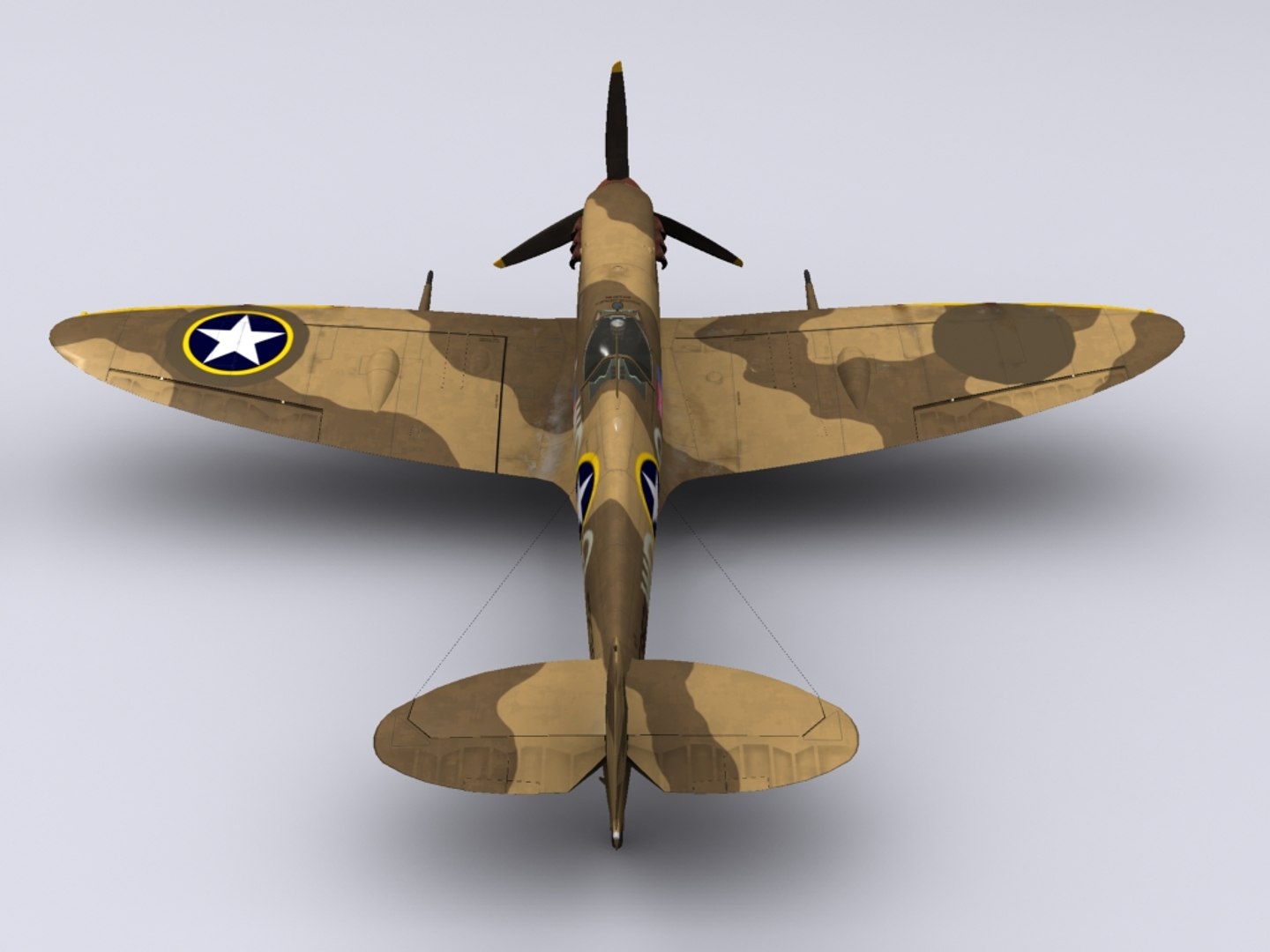 Supermarine Spitfire Fighter 4th 3d Model