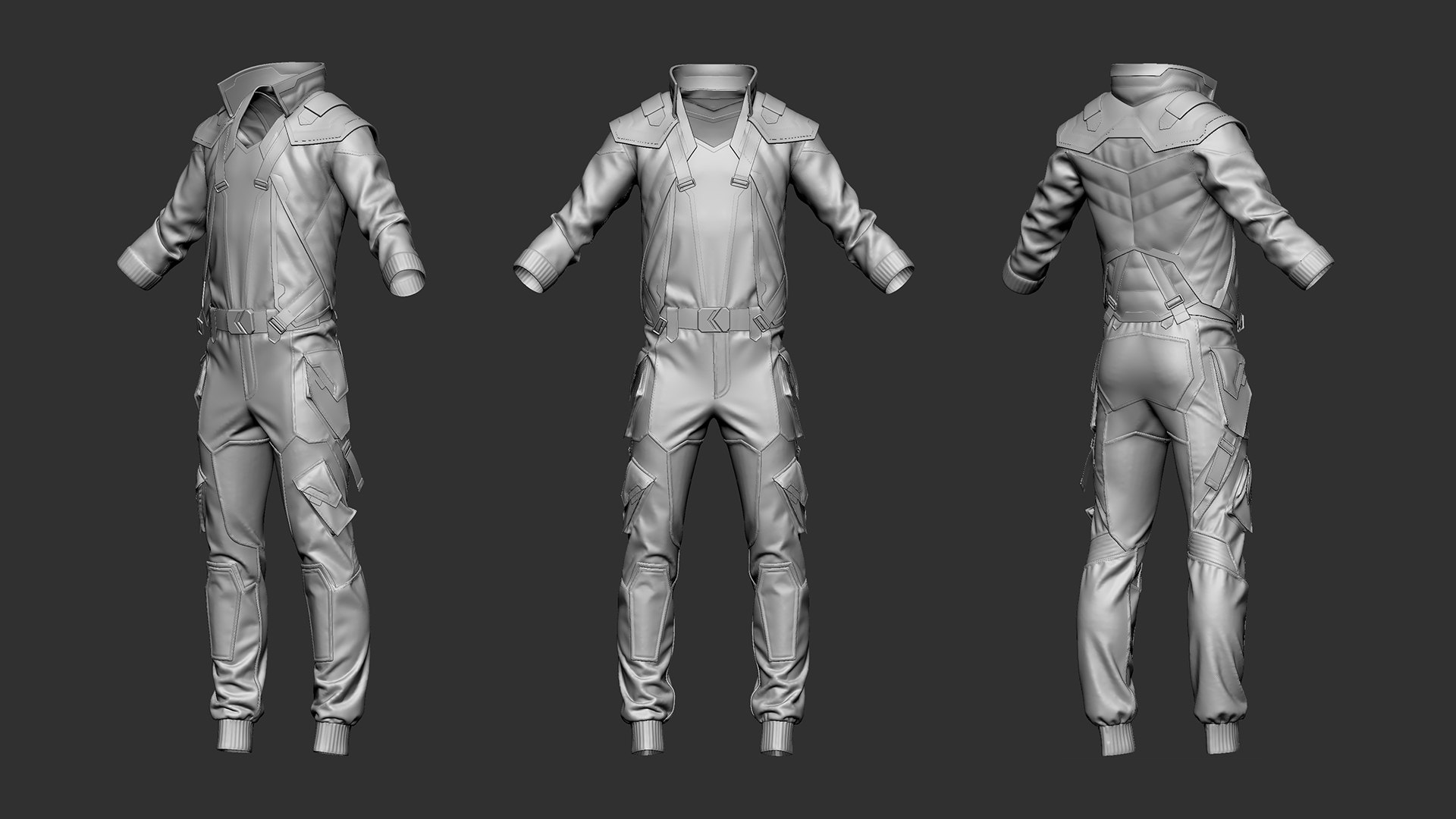 Sci-fi Male Outfit 3D - TurboSquid 1970948
