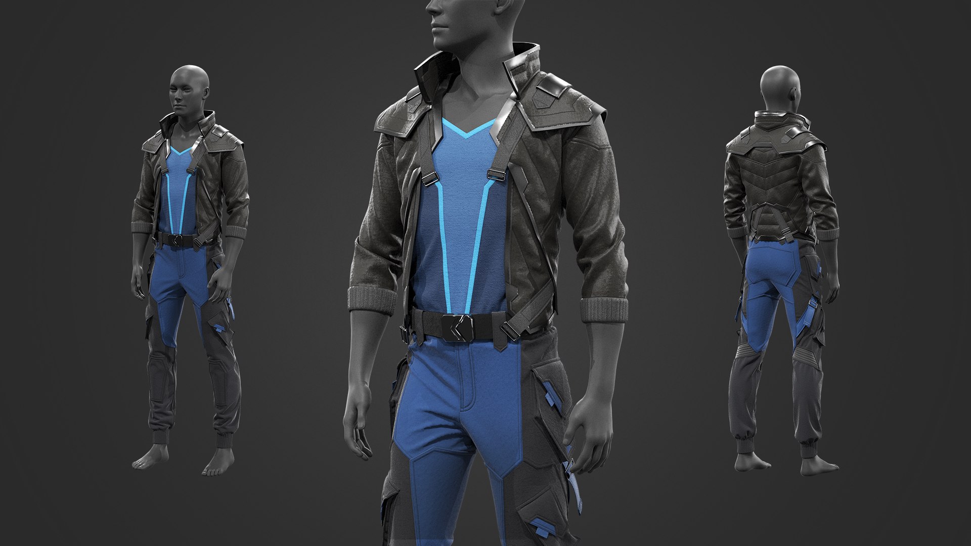 Sci-fi Male Outfit 3D - TurboSquid 1970948