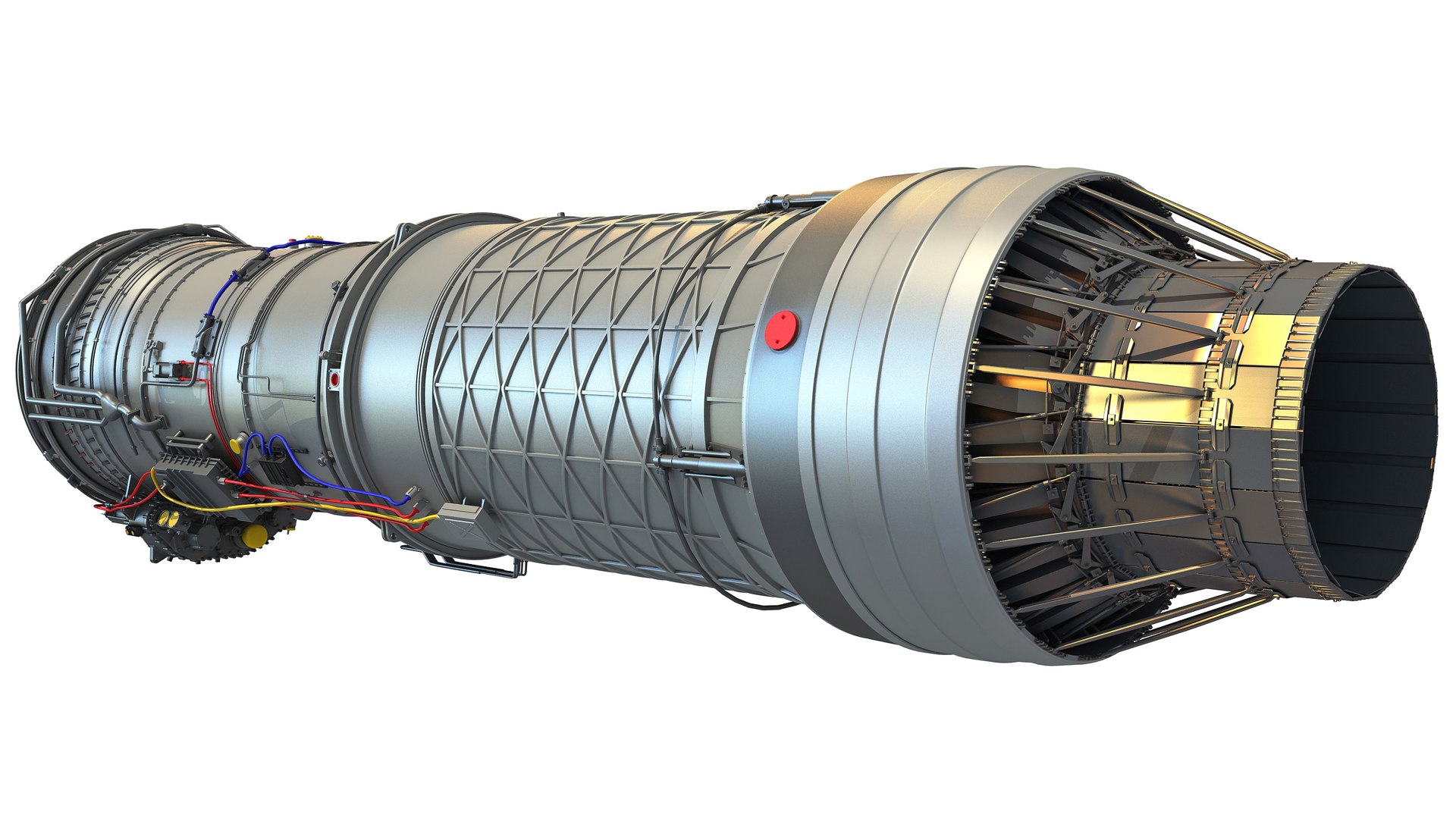 3D military turbofan engine afterburning - TurboSquid 1175148