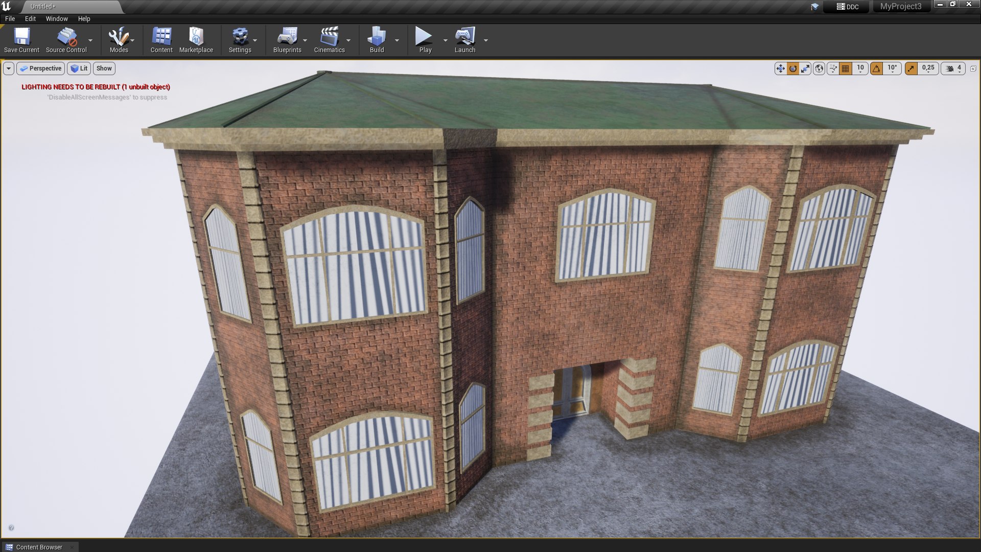 3D Brick House Model - TurboSquid 2047069