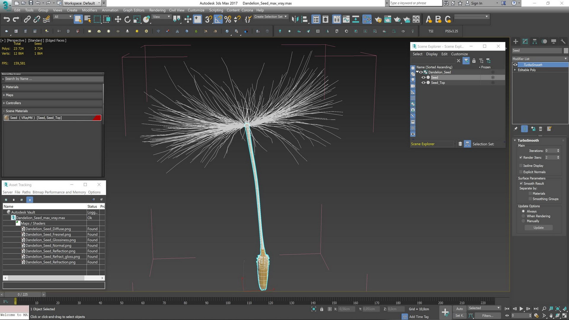 Dandelion Seed 3D model - TurboSquid 1914583