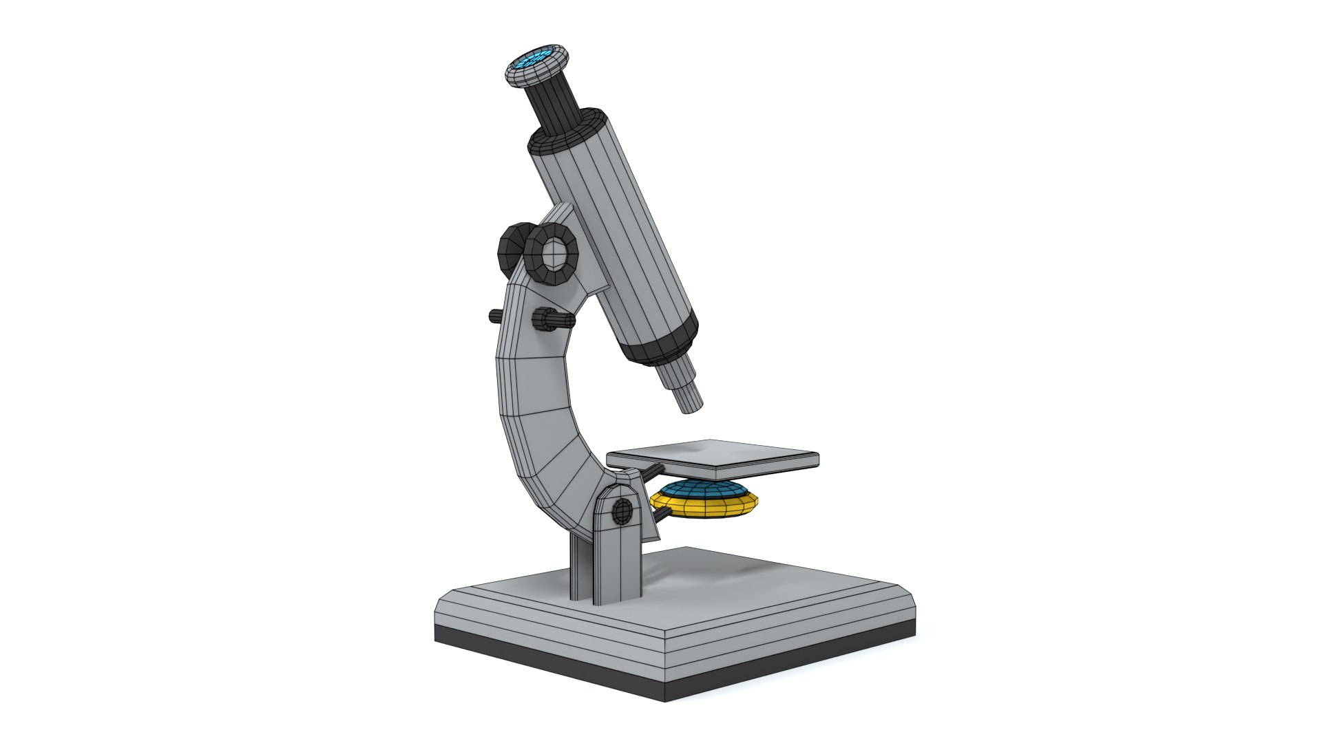 3D Model Low Poly Cartoon Microscope - TurboSquid 1817578