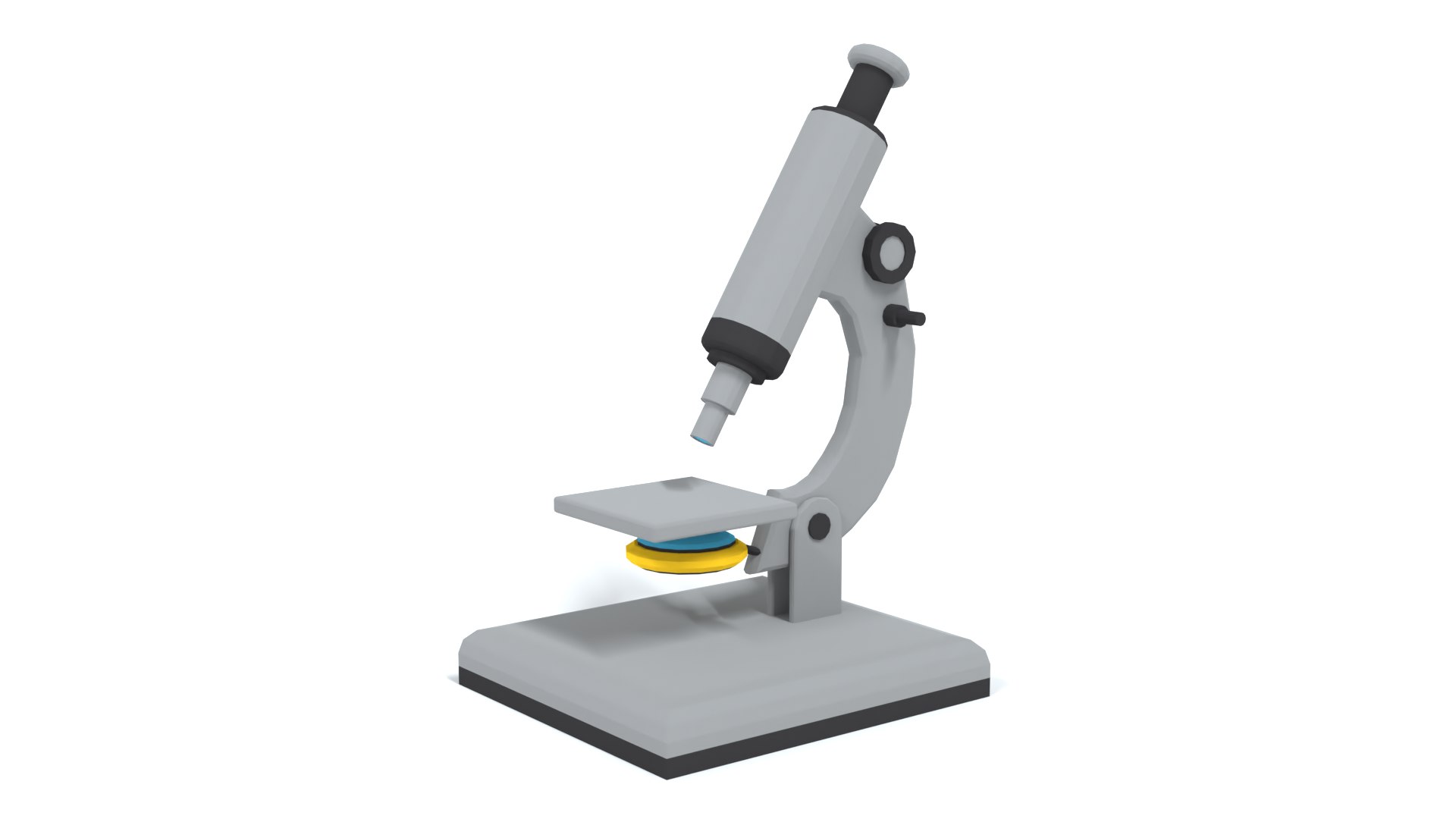 3D Model Low Poly Cartoon Microscope - TurboSquid 1817578