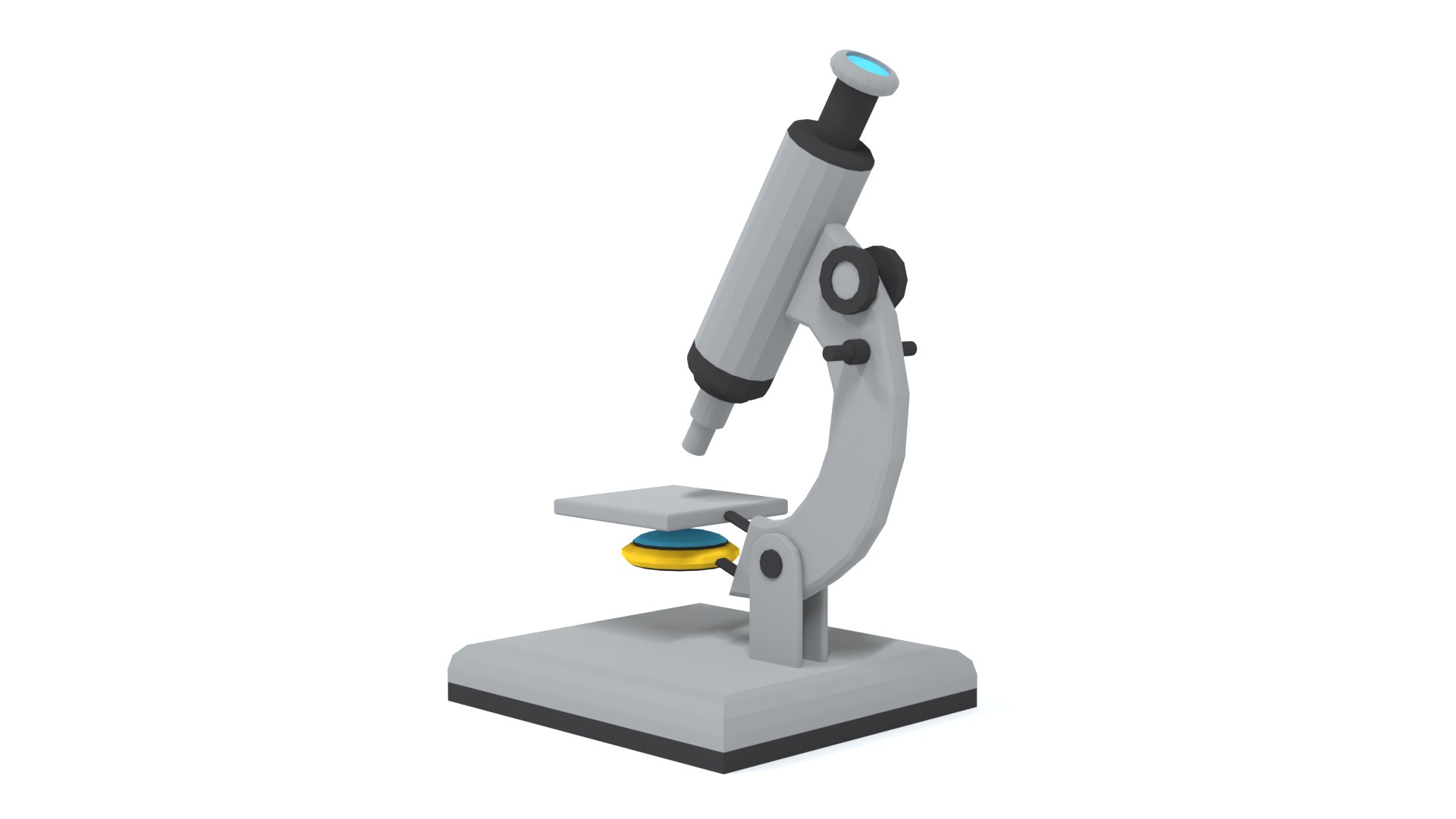 3D Model Low Poly Cartoon Microscope - TurboSquid 1817578