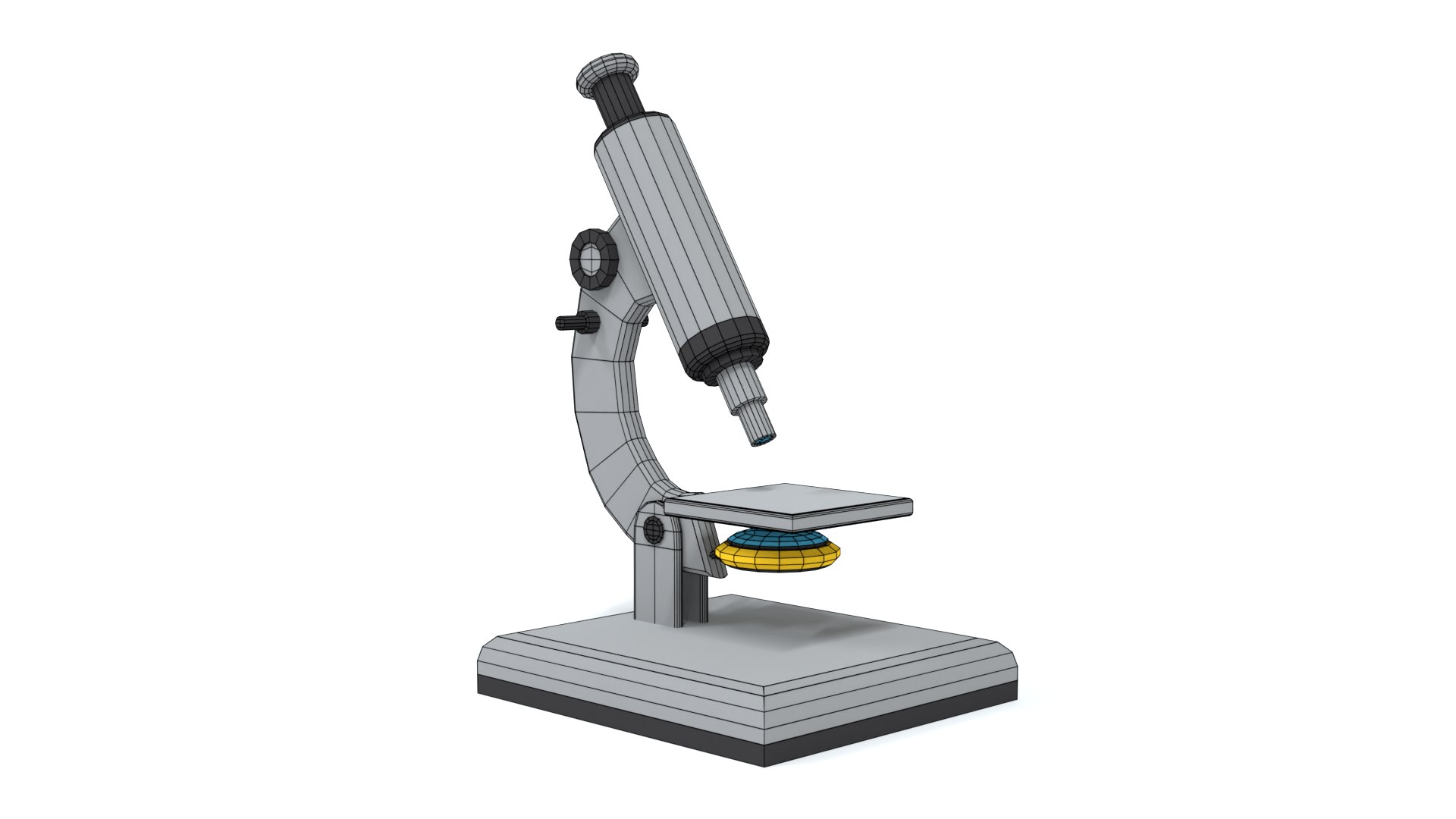 3D Model Low Poly Cartoon Microscope - TurboSquid 1817578