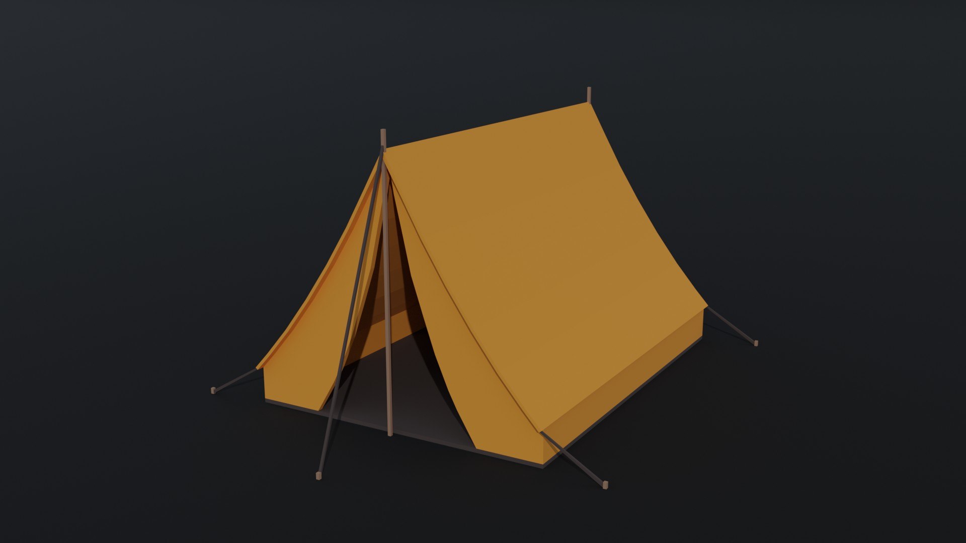 Low-poly Cartoon Tents Polygonal Style 3D Model - TurboSquid 2246698