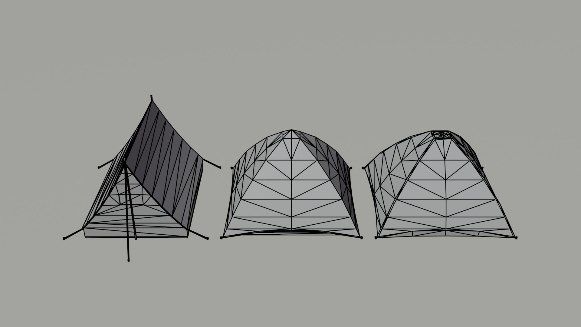 Low-poly Cartoon Tents Polygonal Style 3D Model - TurboSquid 2246698