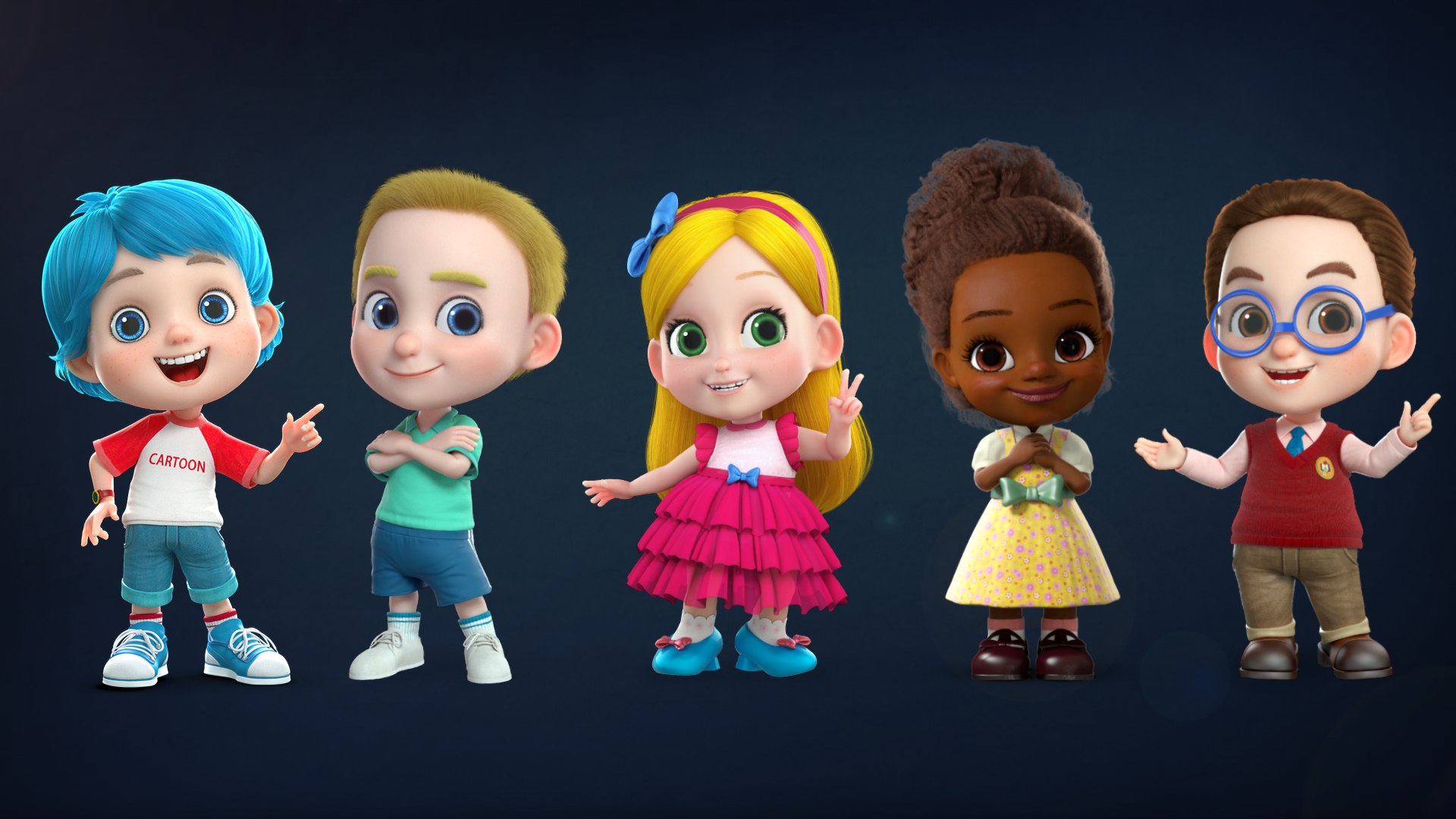 3D Cartoon Friends - TurboSquid 1990466