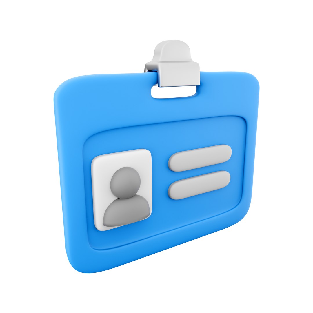 3D ID Card Icon - TurboSquid 2066421