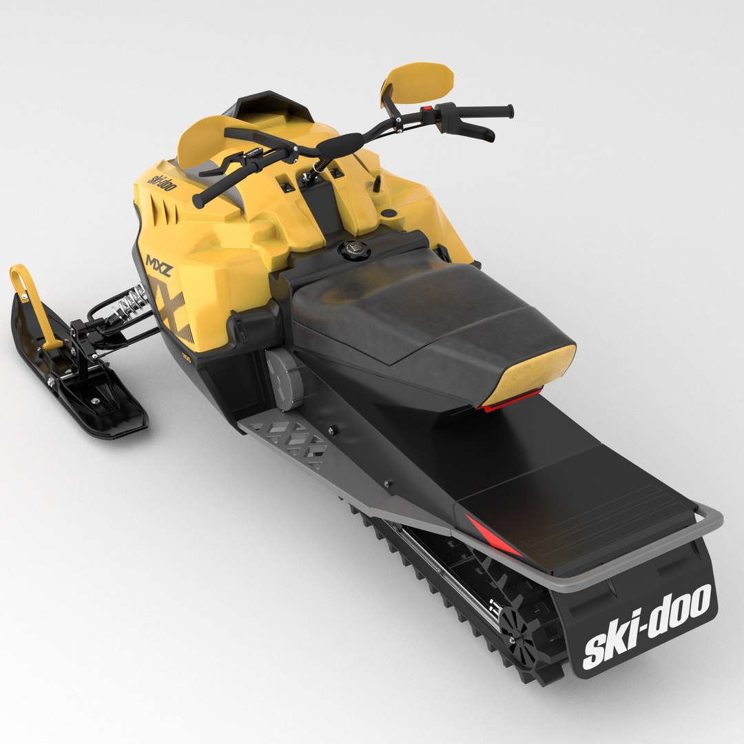 Snowmobile Ski-Doo MXZ 200 Black-Yellow 2025 3D - TurboSquid 2298136