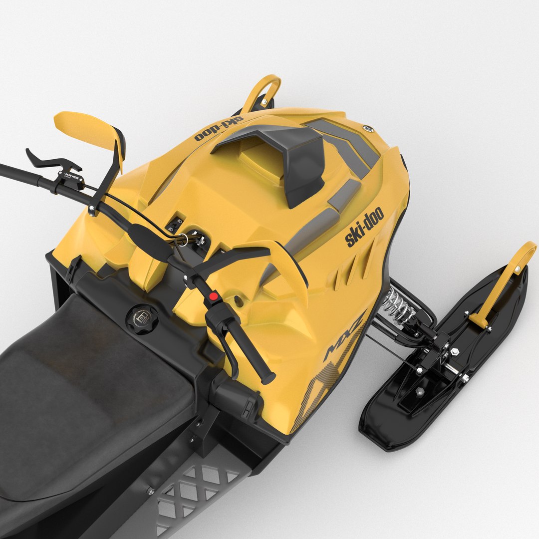 Snowmobile Ski-Doo MXZ 200 Black-Yellow 2025 3D - TurboSquid 2298136