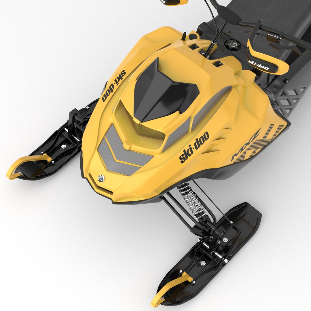 Snowmobile Ski-Doo MXZ 200 Black-Yellow 2025 3D - TurboSquid 2298136