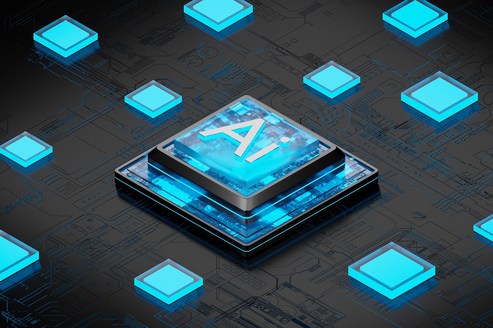 3D AI Processor Chip - TurboSquid 2222062