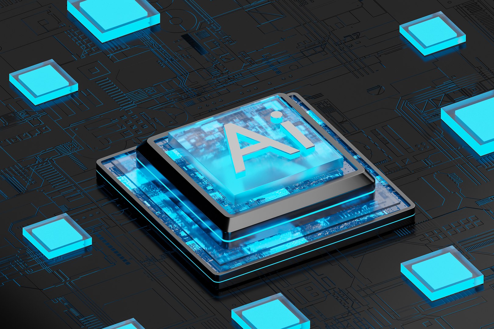 3D AI Processor Chip - TurboSquid 2222062