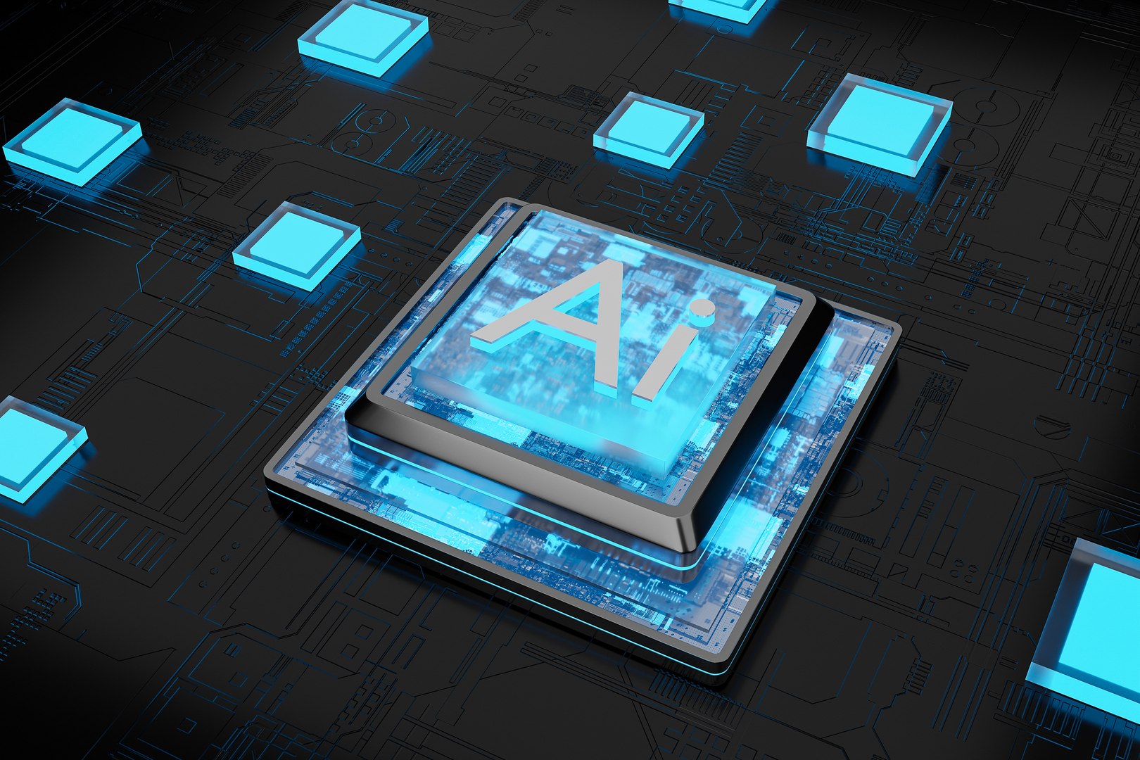 3D AI Processor Chip - TurboSquid 2222062