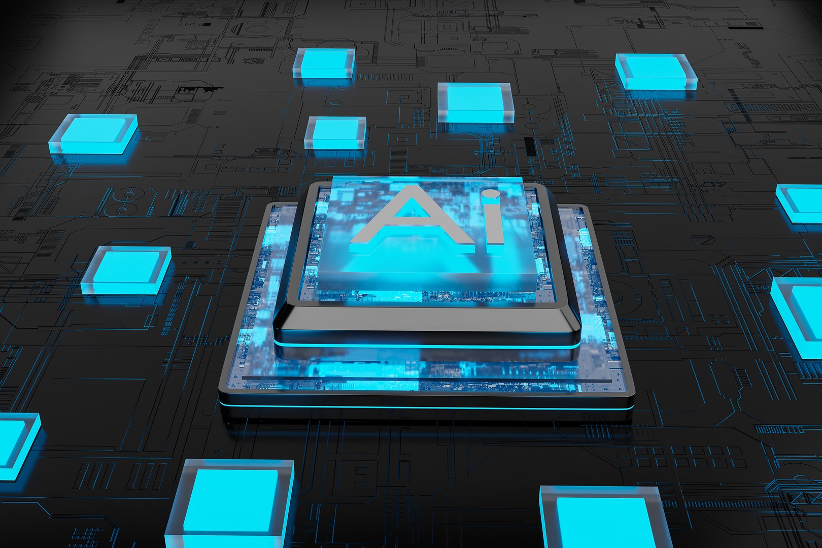 3D AI Processor Chip - TurboSquid 2222062