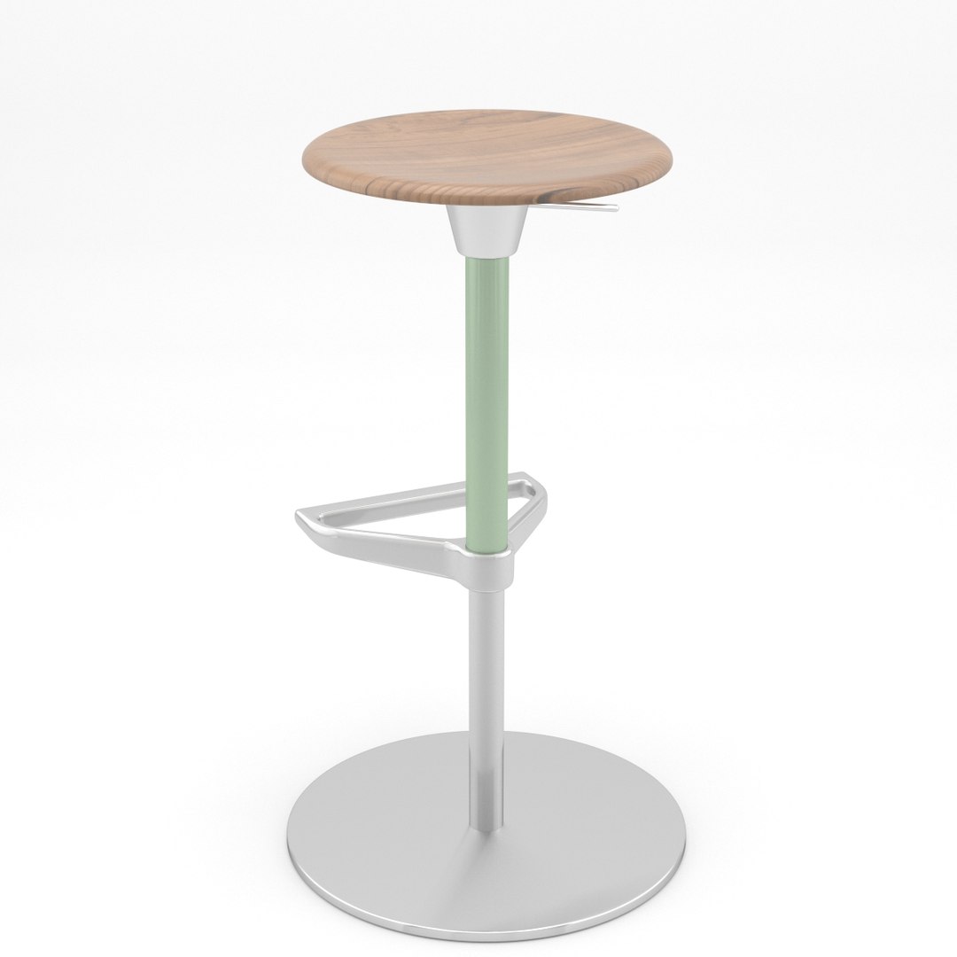 Zeb Stool Wood Vitra 3d Obj