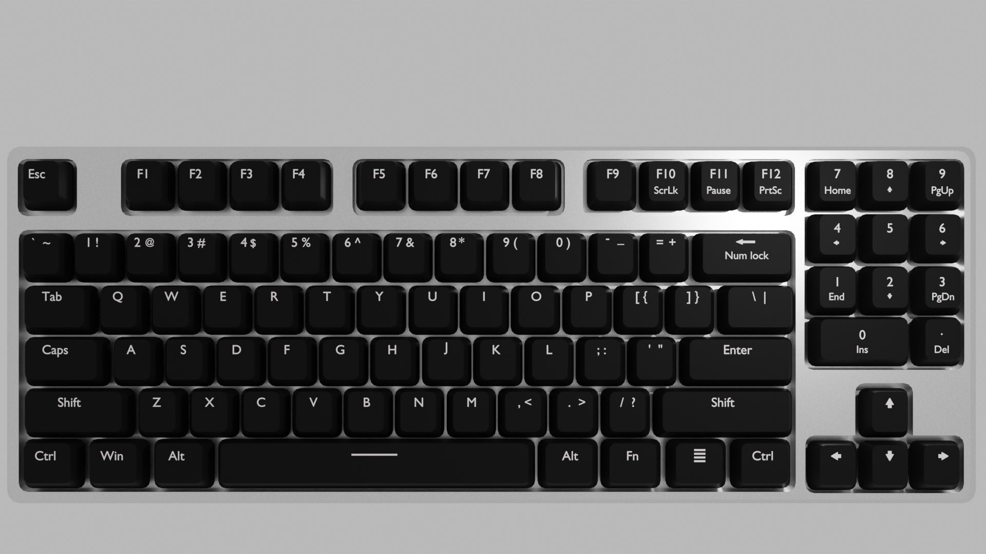 Keyboard TKL 3D Model - TurboSquid 1844548