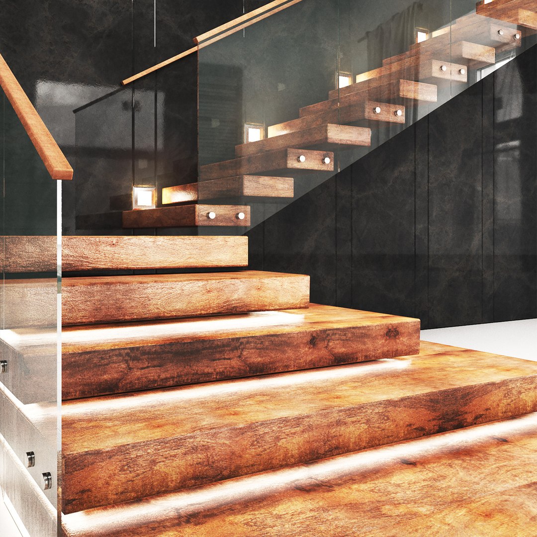 Stairs 02 3D - TurboSquid 2118290