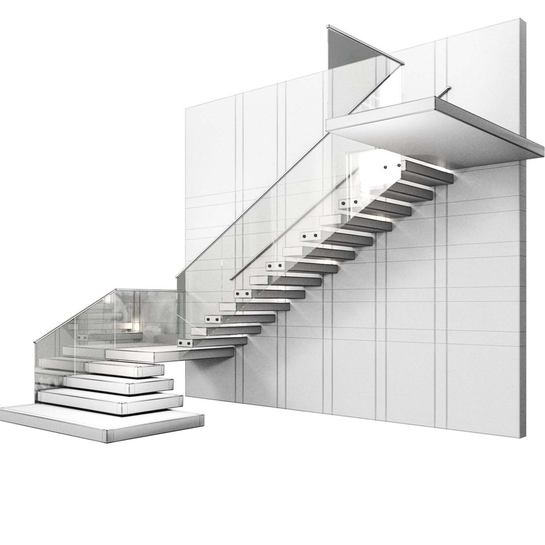 Stairs 02 3D - TurboSquid 2118290