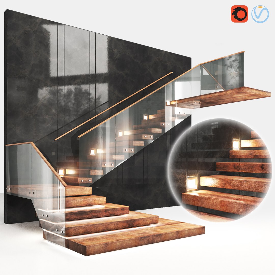 Stairs 02 3D - TurboSquid 2118290