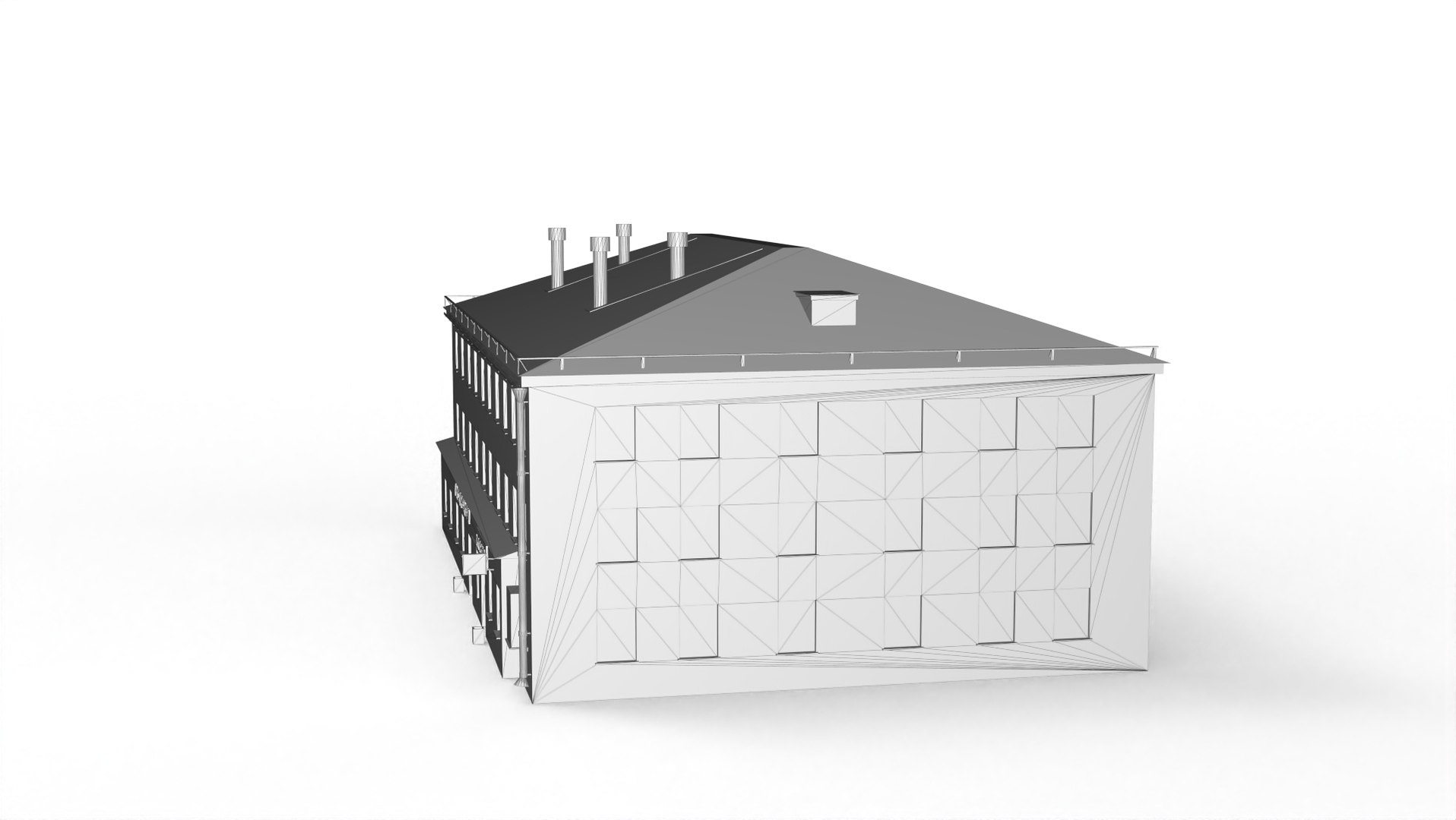 3D Three Storey House - TurboSquid 1713331