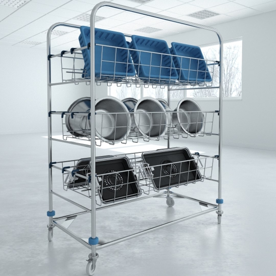 3D Sterile Processing Wash Cart - TurboSquid 1227906